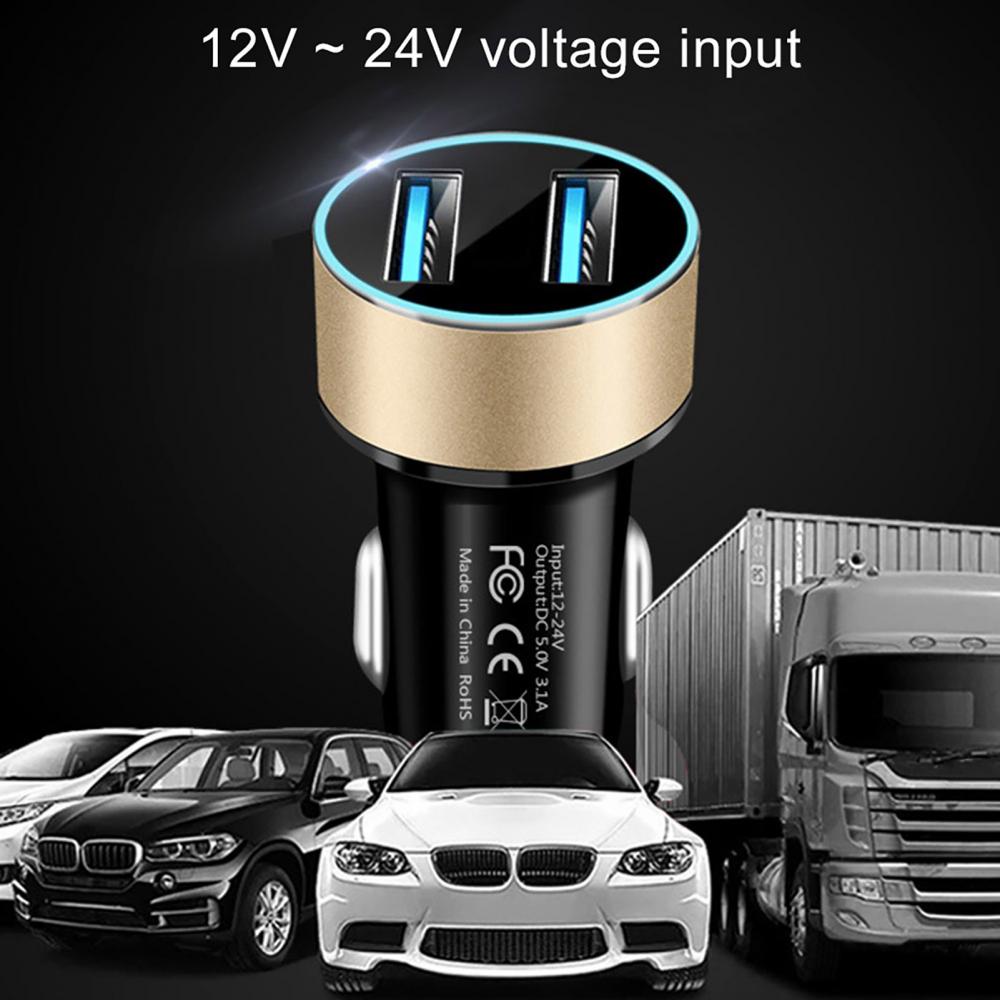 Автомобильное зарядное устройство, 2 порта USB, универсальное зарядное ...