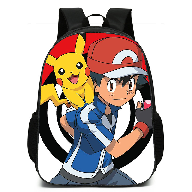Pokemon Pikachu Ash Ketchum Kawaii School Bag - KawaiiMerch.com