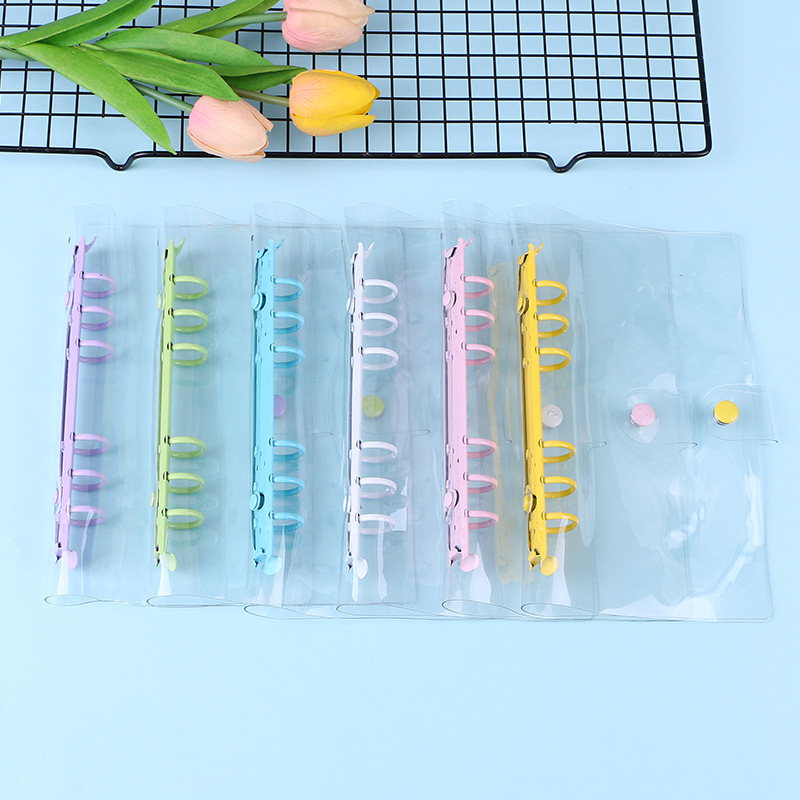 CARNET DE NOTES,pink-A6--Classeur doré rose bleu violet, couverture de ...