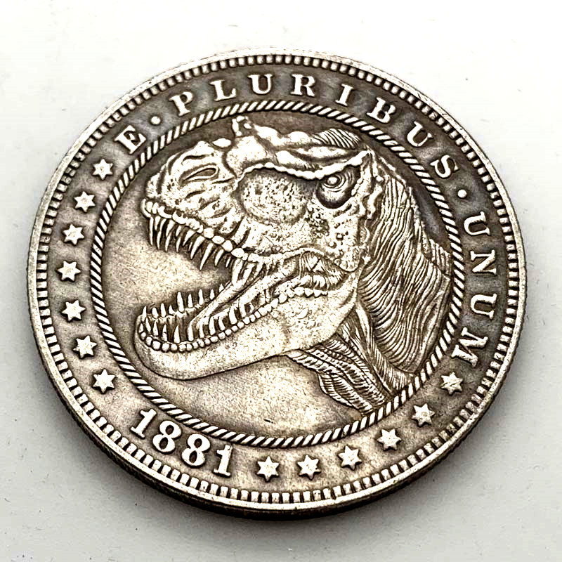 1881 American Tyrannosaurus Dinosaur Commemorative Coin Embossed Colle ...