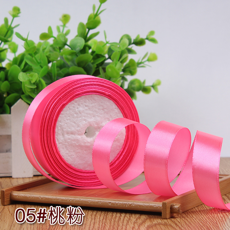 Ruban,Pink Champagne-12mm--Ruban En Satin Noir Blanc Beige Rose Rouge ...