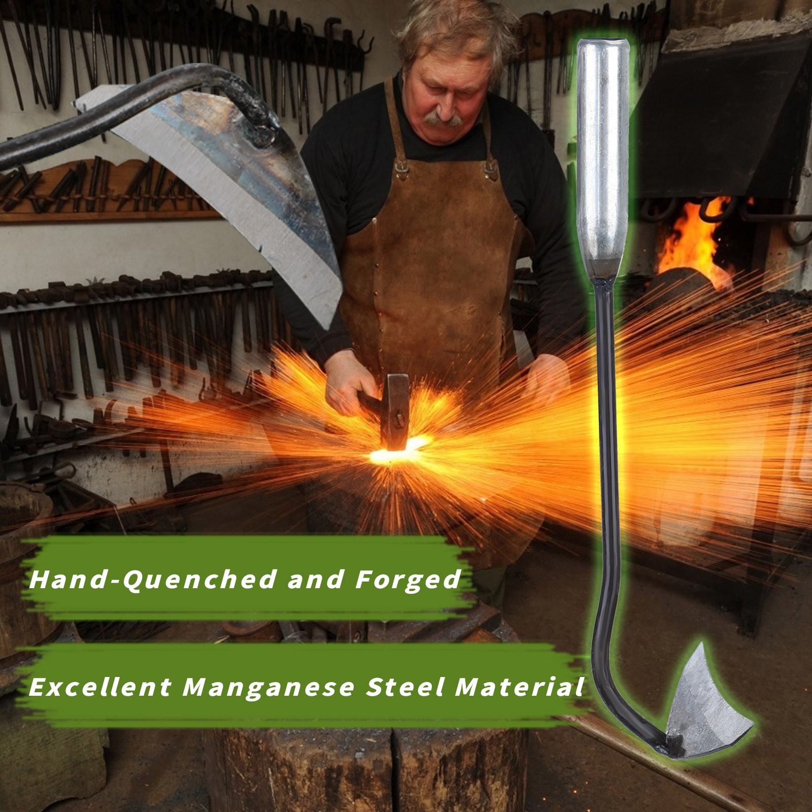 Binette,Houe trempée tout en acier, outil à bords durables, désherbeuse ...