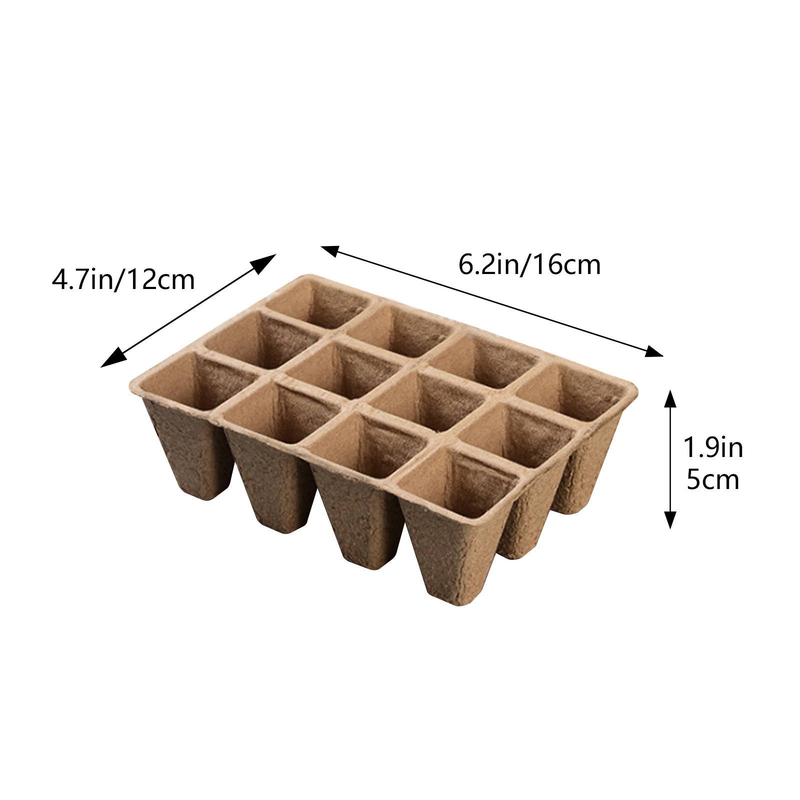 Peat Seed Starter Tray Plant Pots For Seedlings Paper Pulp Germination ...