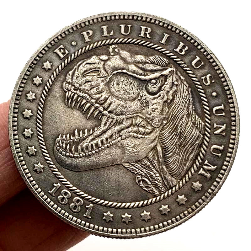 1881 American Tyrannosaurus Dinosaur Commemorative Coin Embossed Colle ...