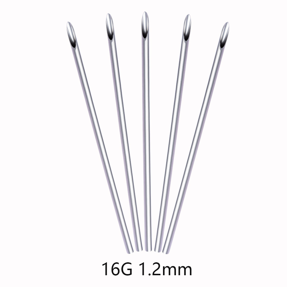 Anneau de nombril,15G-10pcs--3-5-10-20Pcs Jetable Stérile Piercing Aiguilles De Tatouage Médical ...