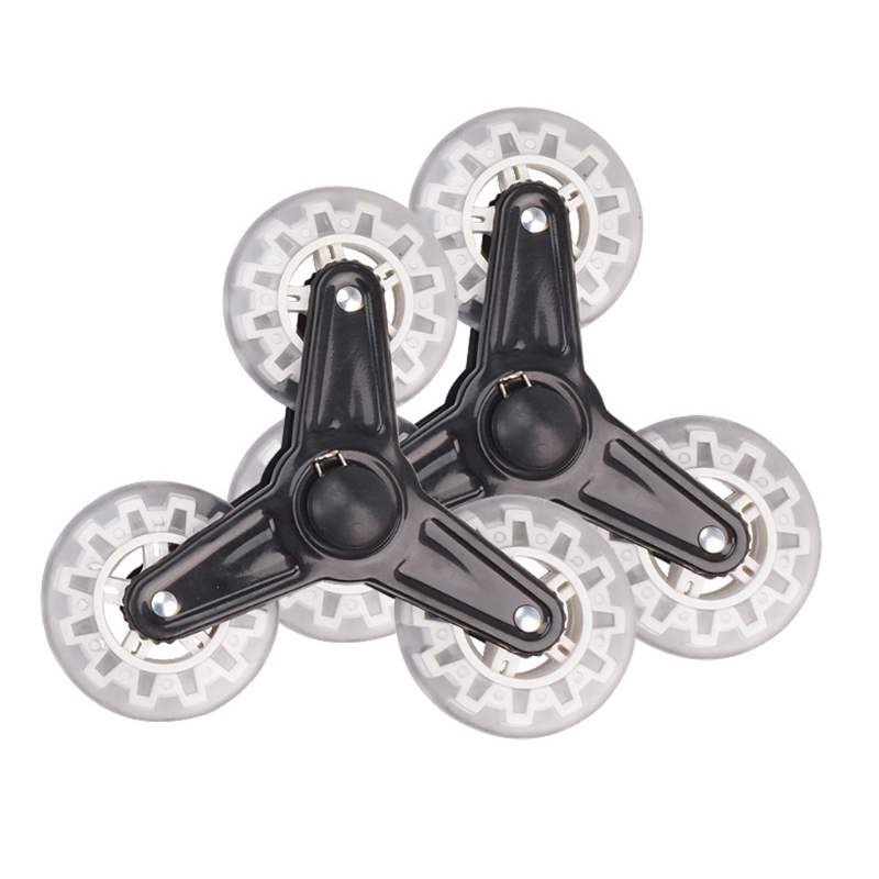 ROUE - ROULETTE,C--Poulie'escalade à trois roues, chariot de ...