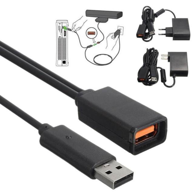 Usb Power Adapter Xbox 360 Kinect Kinect Sensor Xbox 360 Usb Ac Adapter Black Aliexpress