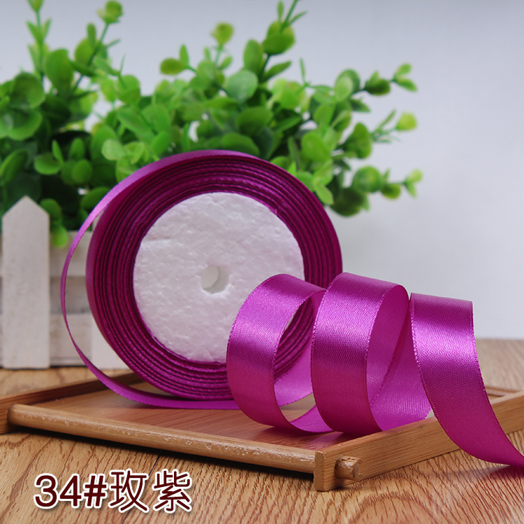 Ruban,Pink Champagne-12mm--Ruban En Satin Noir Blanc Beige Rose Rouge ...