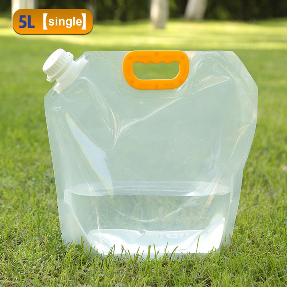 Sport,Sacs d'eau transparents pour l'extérieur,capacité de 5l-10l,pliables,urgence,camping ...