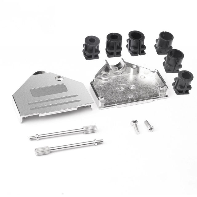 Db25 Breakout 25-Pin DB25 D-Sub Male Connector Plug With Black Hood ...