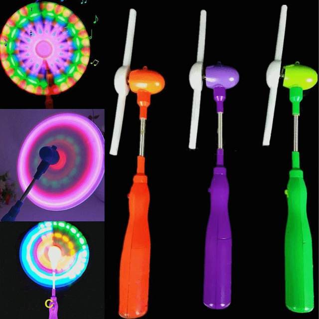 Led Glowing Windmill Toy Flashing Light Up LED Spinning Music Windmill Strip Shape Child Toy Gift Random Color toys for children AliExpress