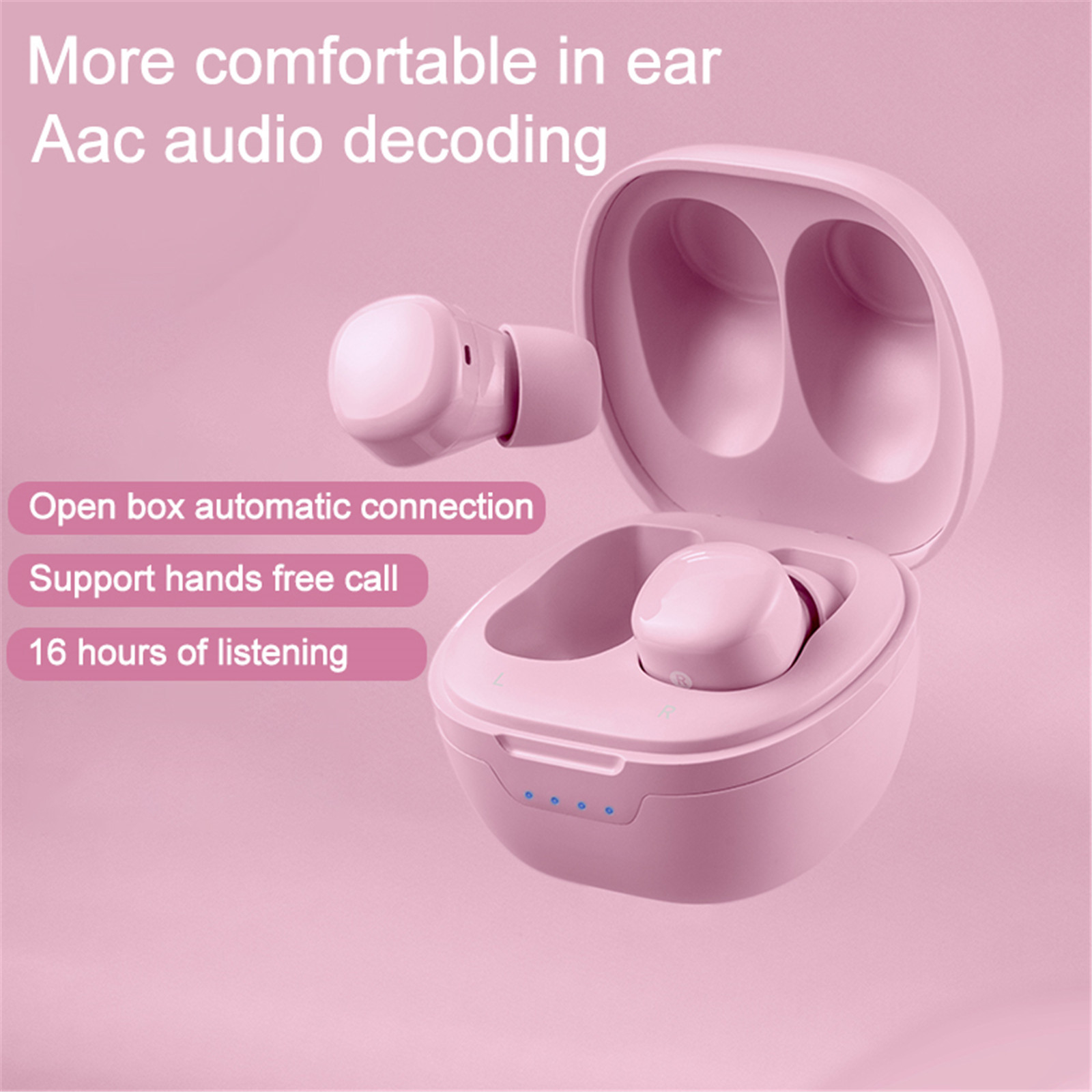 MOMAX BT6 True Wireless Earbuds Pink Bluetooth 5.0 In-ear