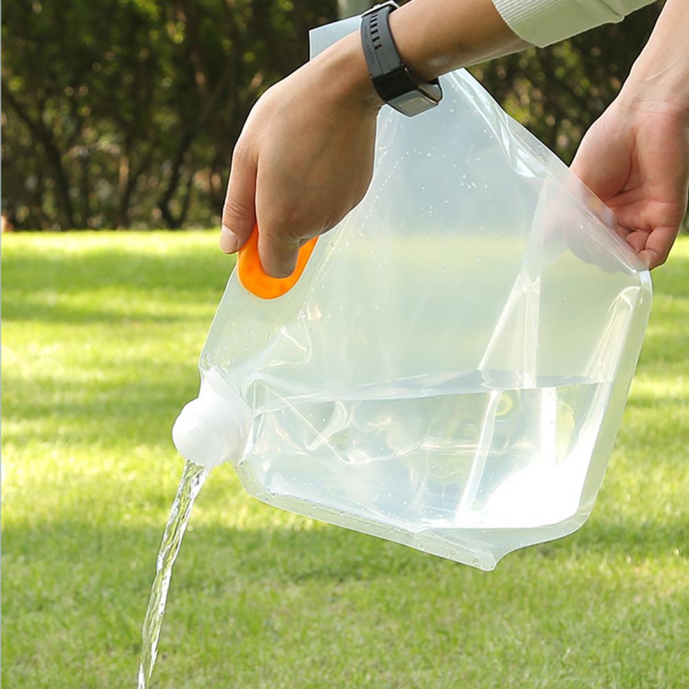 Sport,Sacs d'eau transparents pour l'extérieur,capacité de 5l-10l,pliables,urgence,camping ...