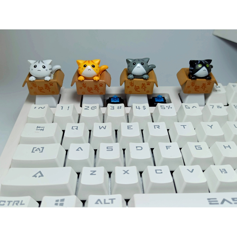 066A 1 шт. PBT пользовательский мультяшный аниме Кот кейкап Нижняя ...