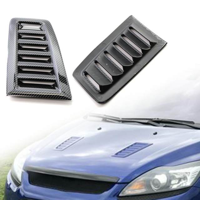 ABS Plastic Car Vents 2PCS Universal Car Air Vent Hood Scoops - Black ...