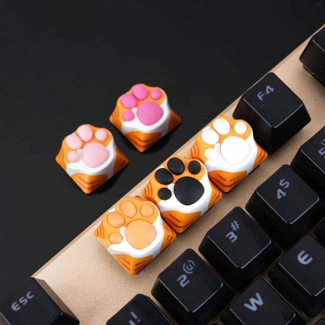 Keyboards & Mice Cute Cat Keycap,Handmade Resin Keycap,Personalized ...