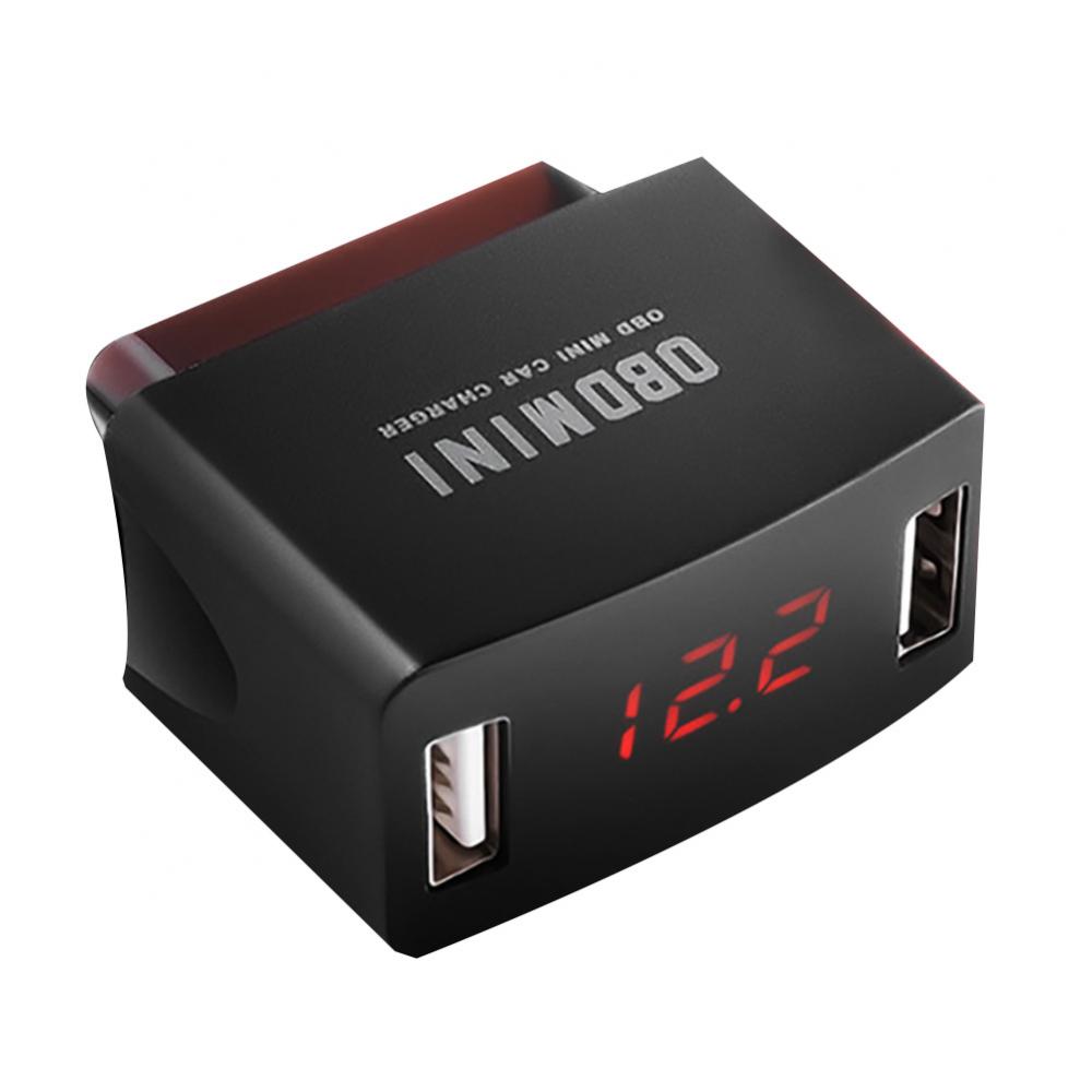 40% !!12/24V OBD LED Voltage Display Dual USB Charging Port Car Vehicle ...