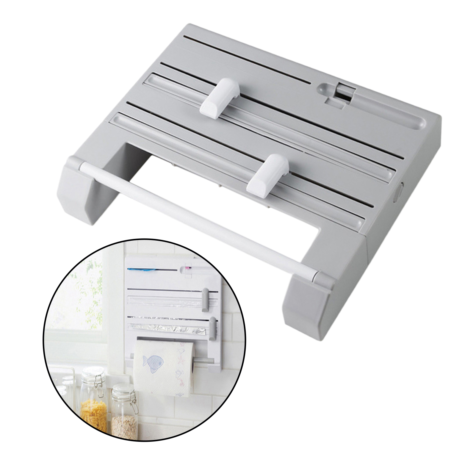 Wall mounted kitchen foil dispenser store