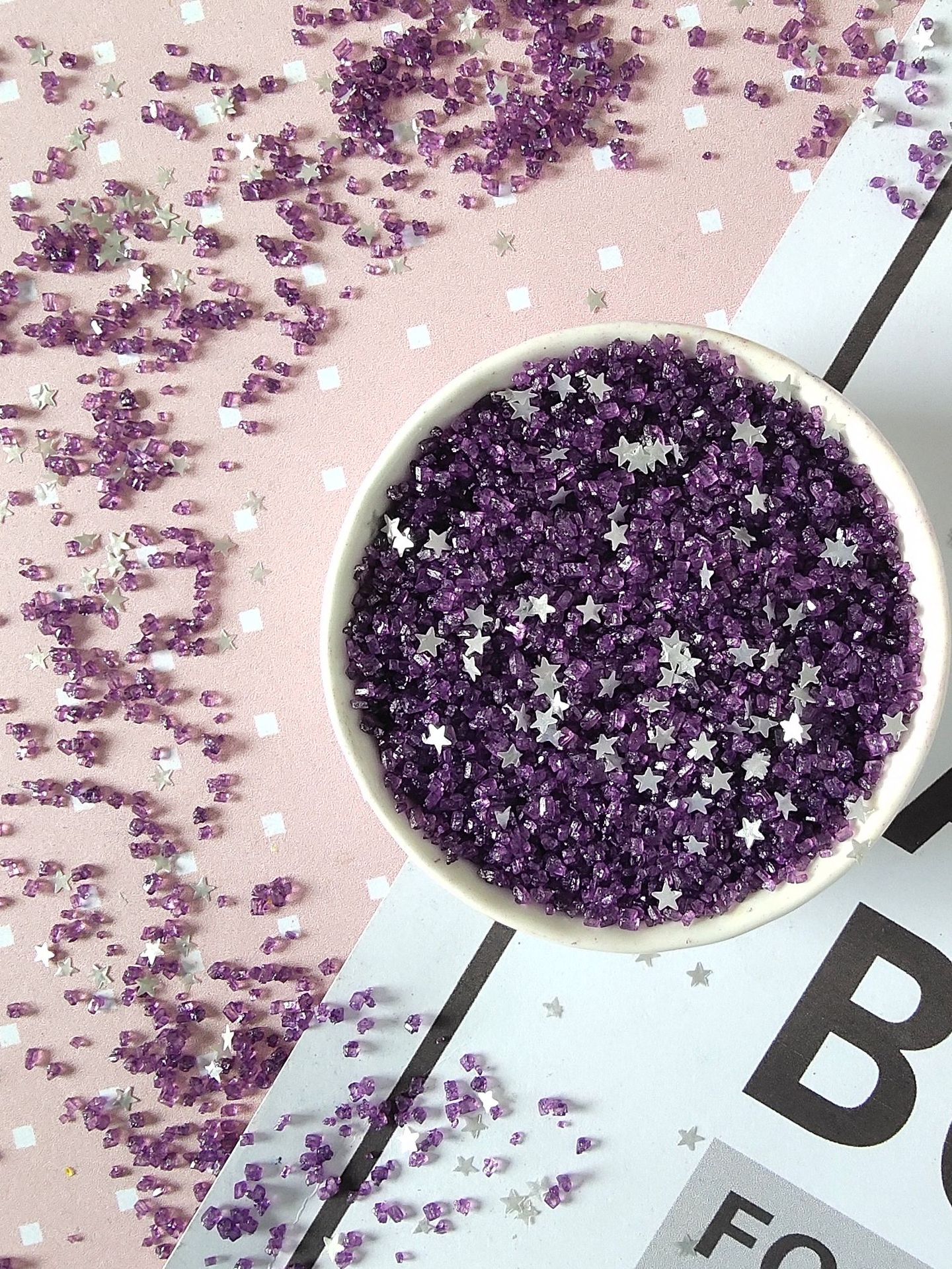 Eetbare Diamant Suiker Decoratie Suiker Taart Gestrooid Met Gekleurde ...