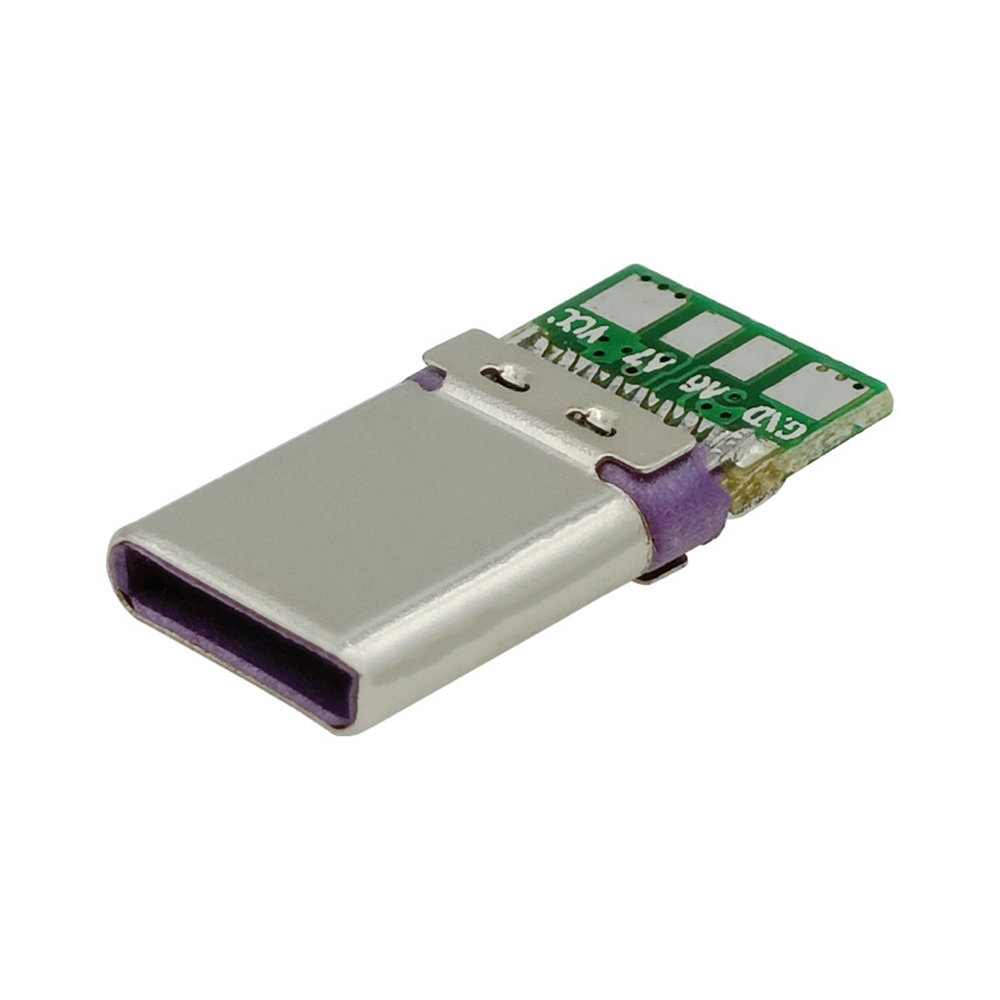 Patin-embout,Prise Micro mâle avec plaque à souder PCB, connecteur Usb ...