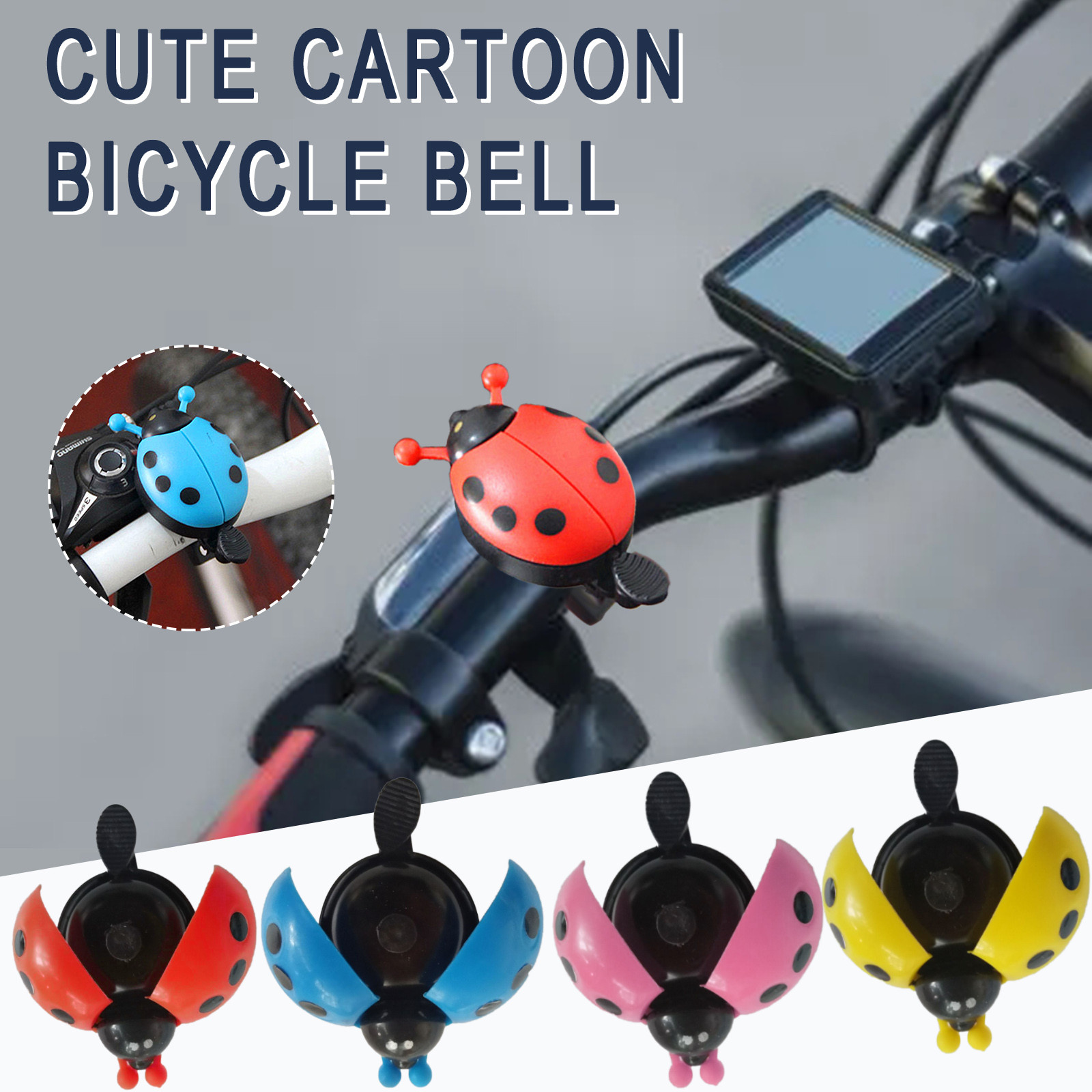 Sonnette - klaxon vélo,Sonnette de vélo coccinelle pour enfants,Design ...