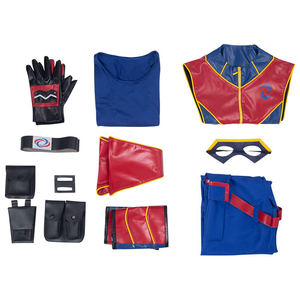 Henry Danger Captain Man Cosplay Costume With Eye Mask - Speed Cosplay