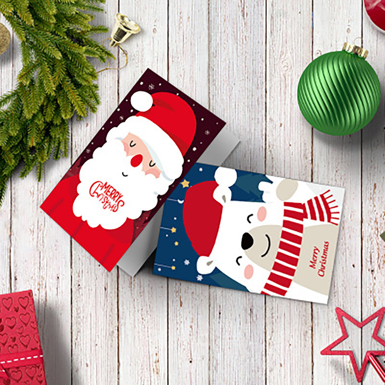 Cartões de presente feliz natal cartão para o ano novo com envelope e ...