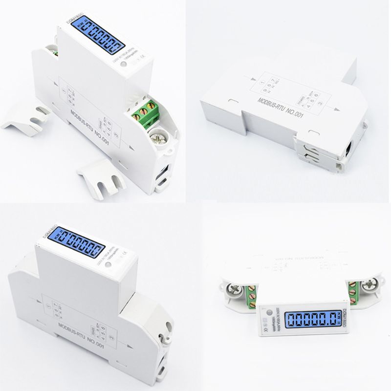 Compteur'énergie monophasé Din Rail RS485 modbus rtu, 5(100a), kWh ...