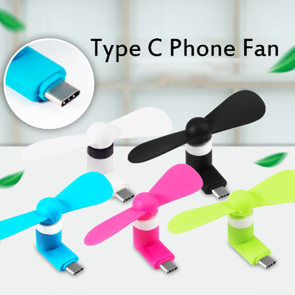 Mini Soft Portable Type-C Mobile Phone Cooling Fan Mute Fan for Android ...