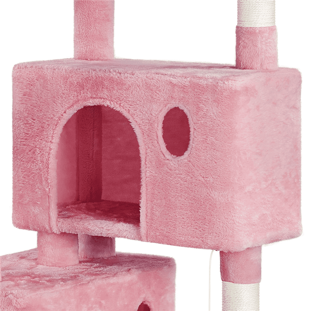 Pink Cat Tree with Condos and Scratching Posts – Mashoops Cat