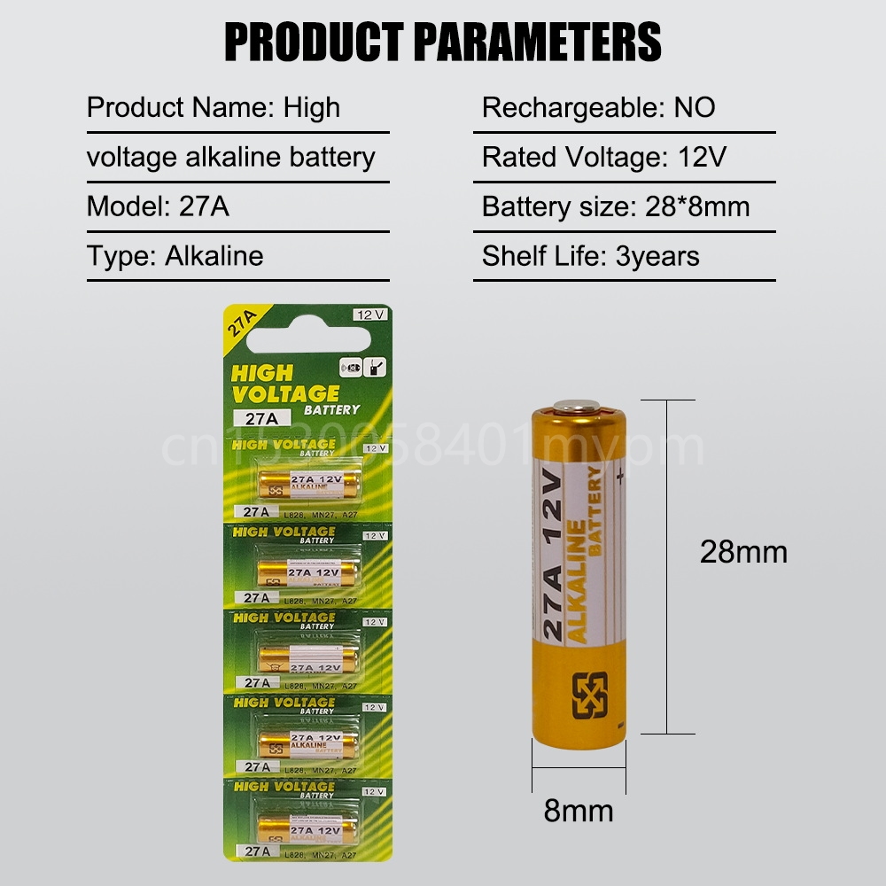 12v-Pile alcaline pour télécommande, cellule sèche de sonnette, 12V ...