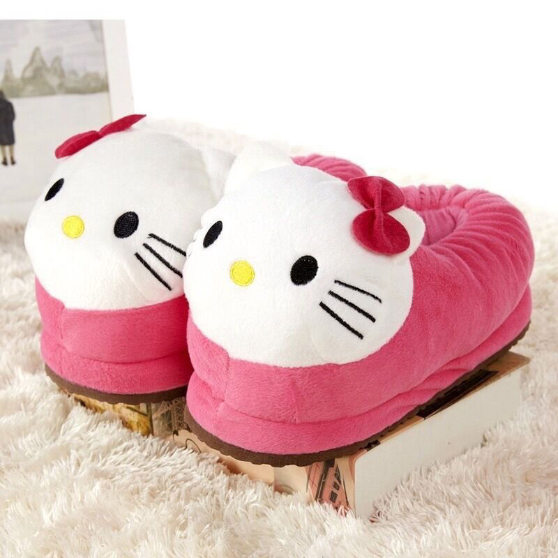 Kawaii Cartoon Hello Kitty Fluffy Shoes - KawaiiMerch.com
