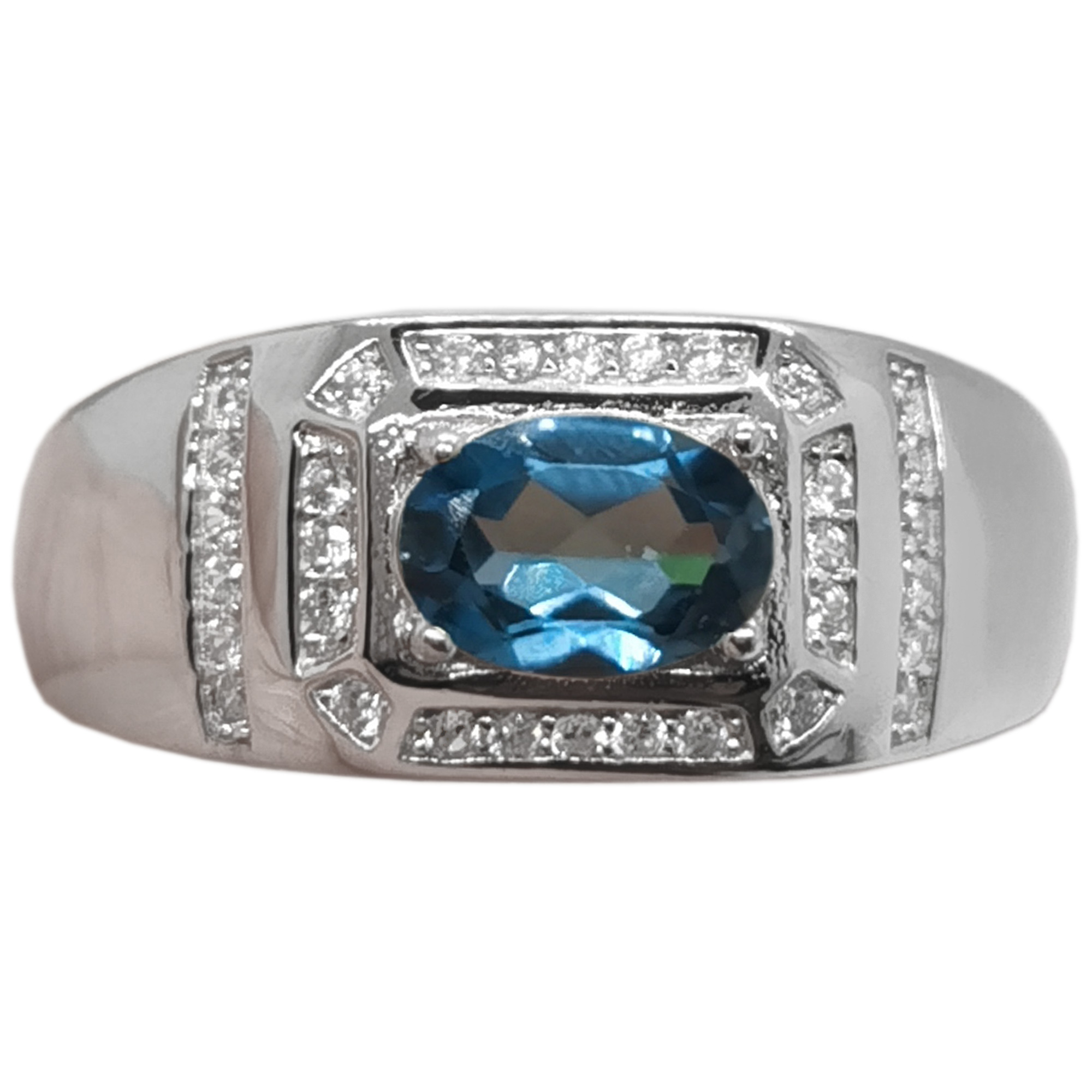 Fire Blue Stone Class Ring