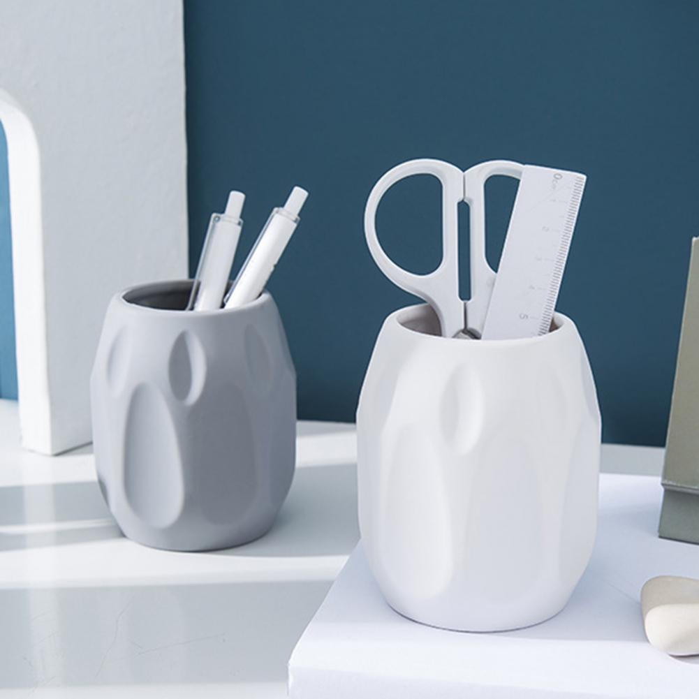 POT A CRAYON,White 3--Boîte à crayons multifonction en Silicone, porte ...