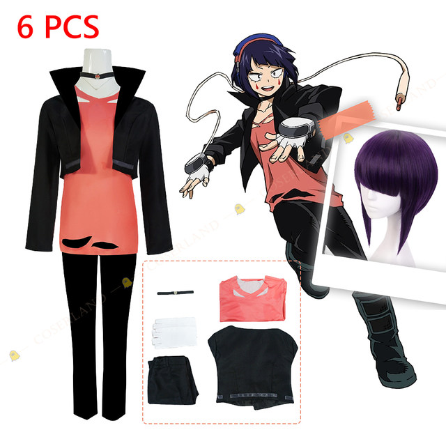 Kyoka Jiro Cosplay Costume Anime My Hero Academia Boku no Hero Academia Women Suit Black Waistcoat Red Tee Carnival Role Play AliExpress