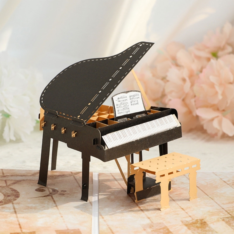 Carte d'invitation,--Carte Pop Up 3D pour Piano, enveloppe pour toutes ...