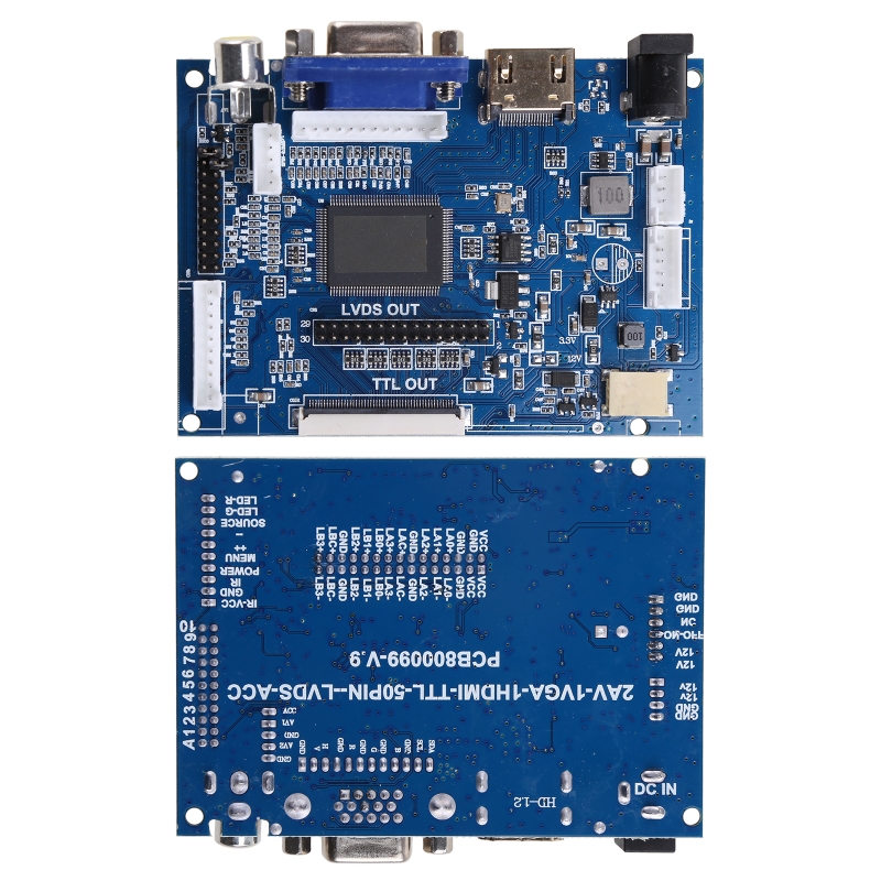 ЖК-экран TTL LVDS контроллер VGA 2AV 50PIN для AT070TN90 92 94 | AliExpress
