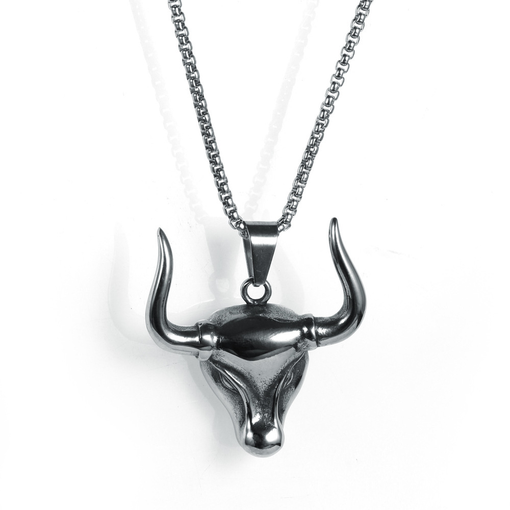 Bull Necklace Men Jewelry | Bull Pendant Necklace Men | Mens Necklace ...