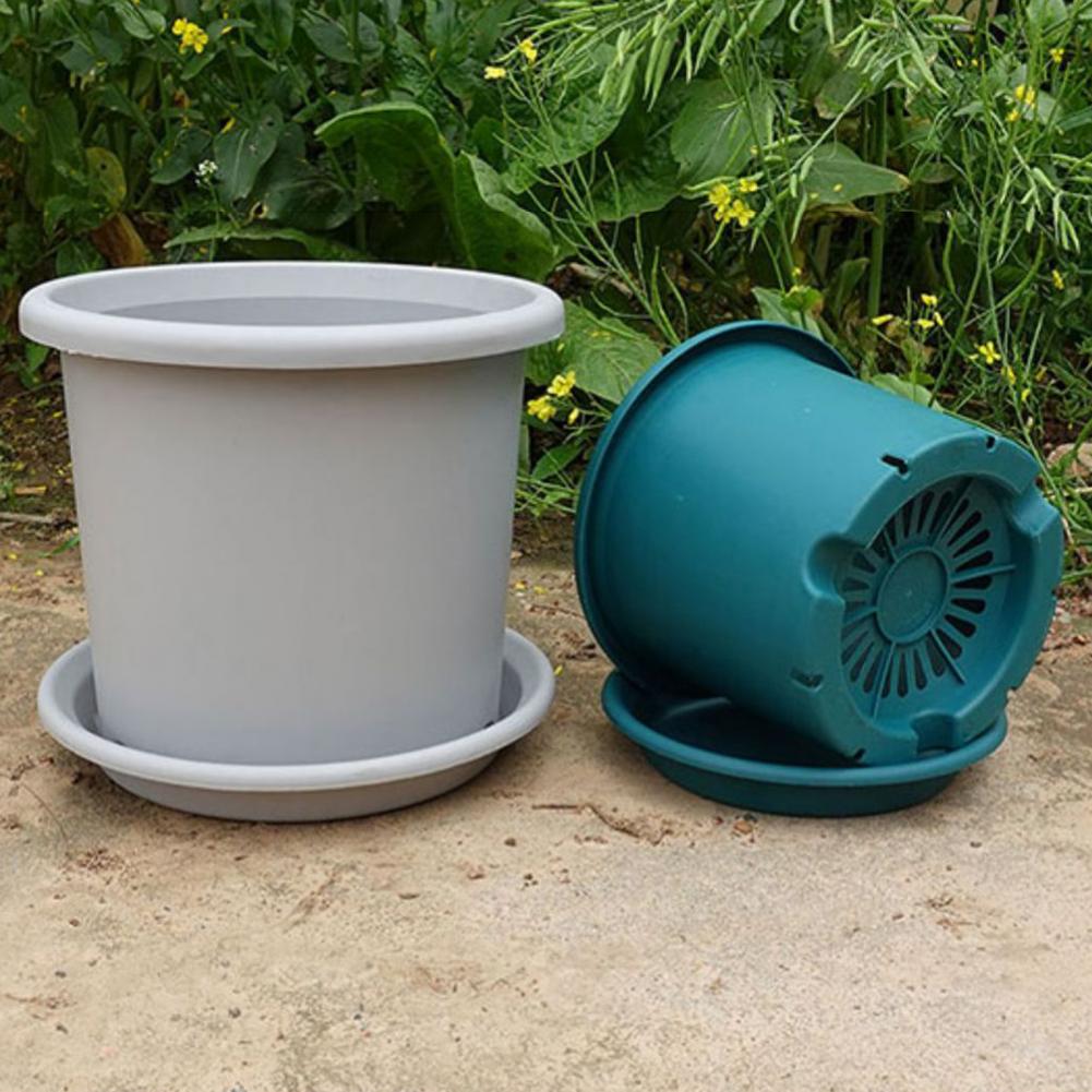 POT DE FLEUR,Blue M--Pot de fleurs avec plateau, trou de vidange, Pot ...