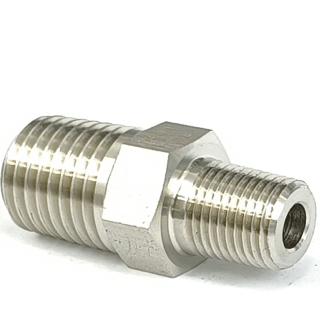 8 8 Mhn Ss Brass Pipe Fitting, Hex Nipple, 1/2 In. Male NPT | Nipples
