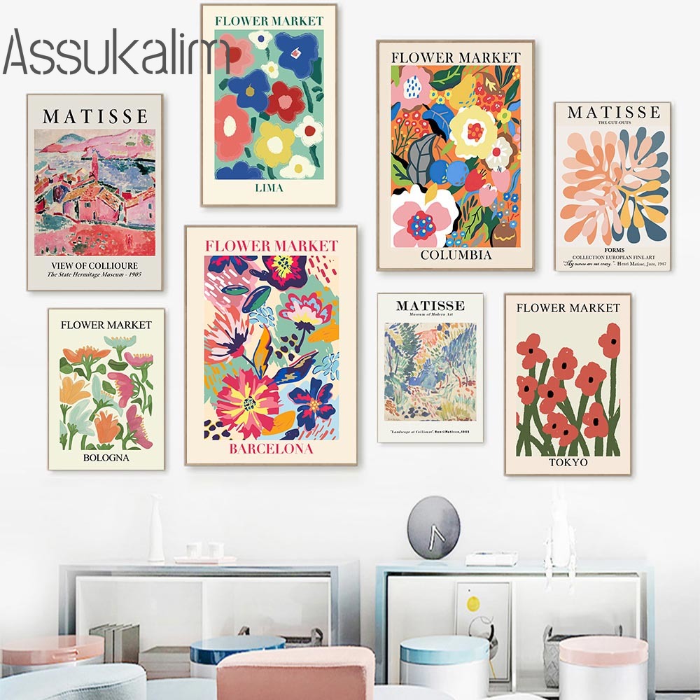 Tableau - Toile,Affiche d'art Mural Lotus,peinture sur toile,abstrait ...