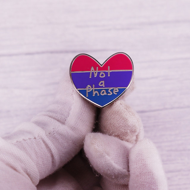 Pride Accessories For Women Lapel Pins > Bisexual Pride Heart Lapel Pin ...