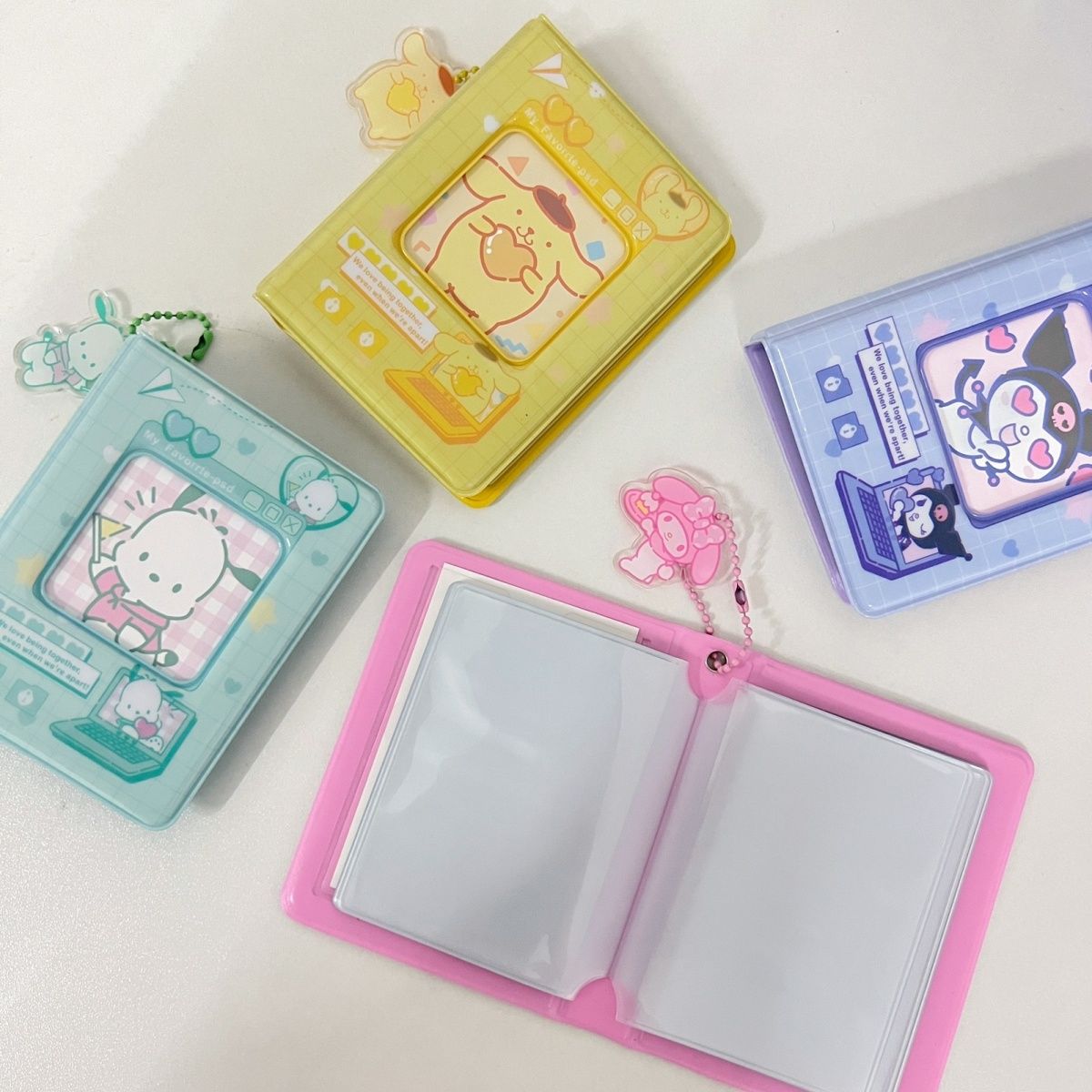 Cute Sanrio Card Binder Cinnamoroll Kuromi Melody Hello Kitty Pom Pom ...