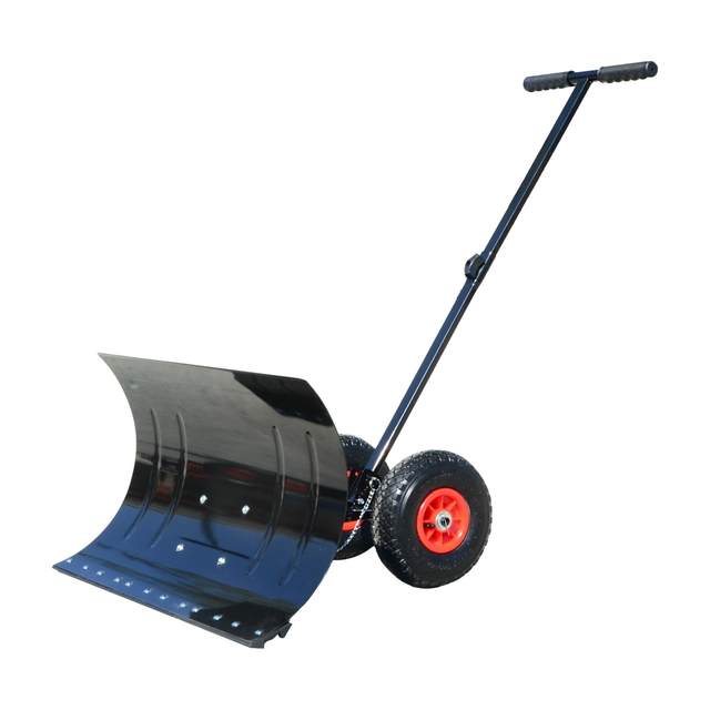 Rolling Snow Shovel TUFFIOM Snow Pusher Shovel For Driveway With Wheels ...