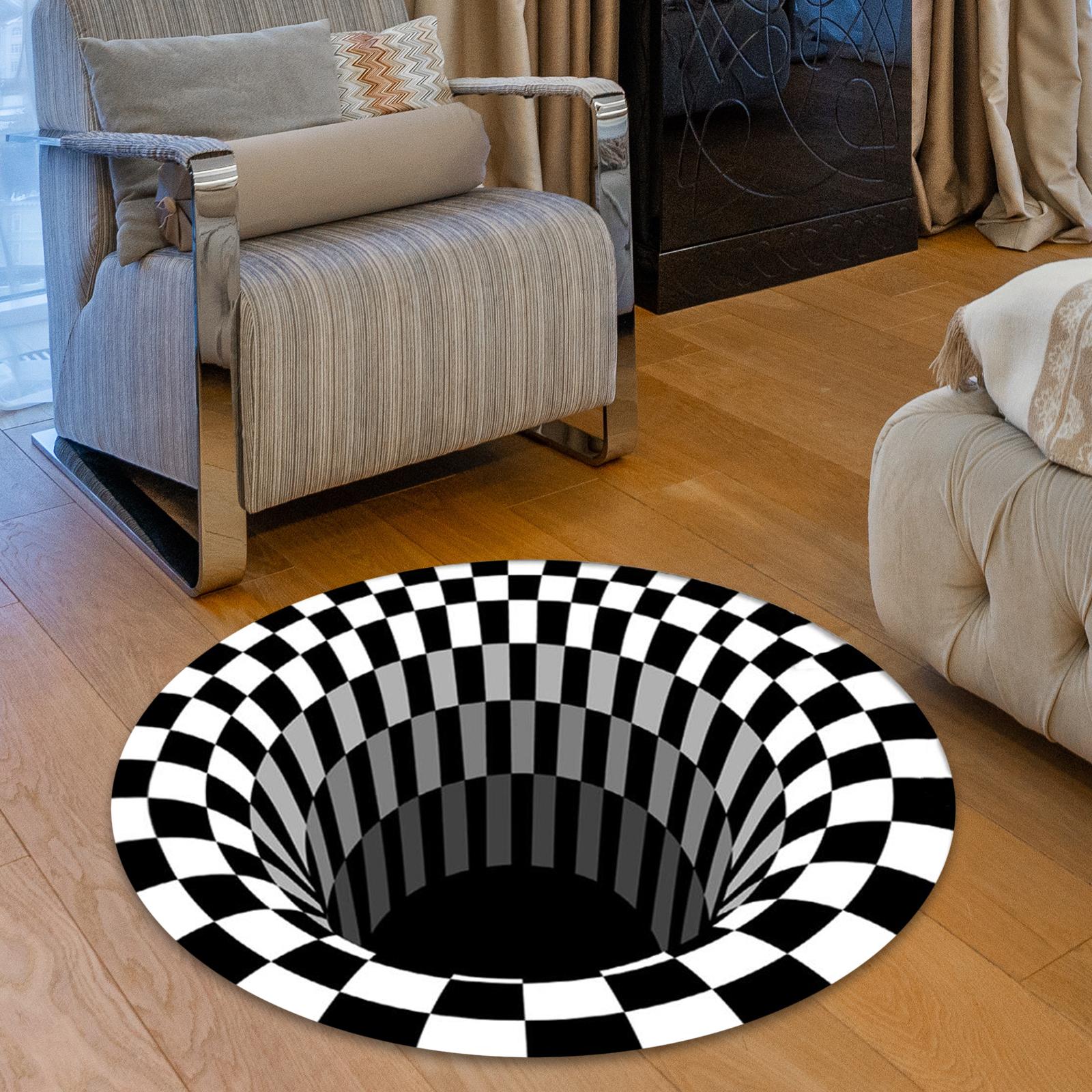 Guaranteed 100% Authentic 3D Printed Round Vortex Illusion Living Room ...