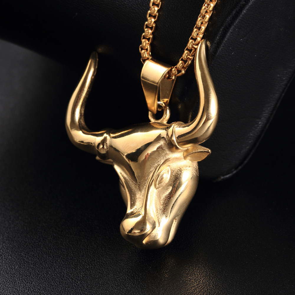 Bull Necklace Men Jewelry | Bull Pendant Necklace Men | Mens Necklace ...