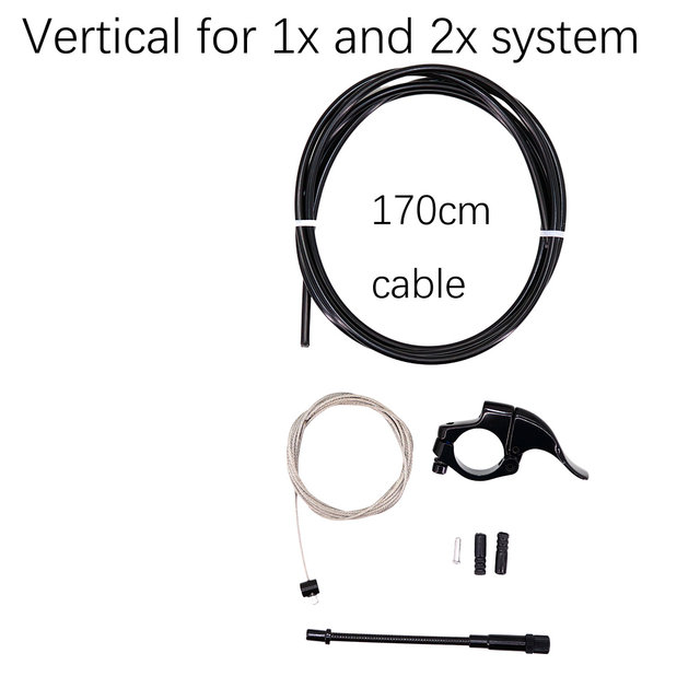 Kit TranzX Multi Position Dropper Post Lever - 22.2mm Bar Clamp - Black ...