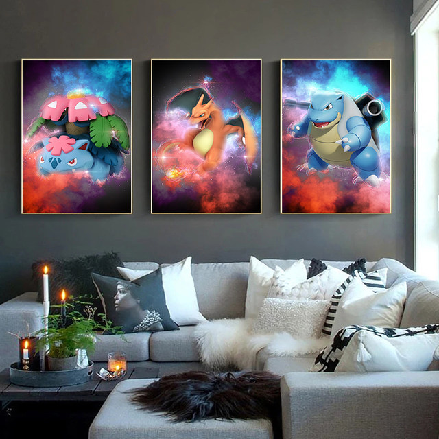 Charizard Blastoise Venusaur Behang Charizard Schedel En Standaard.