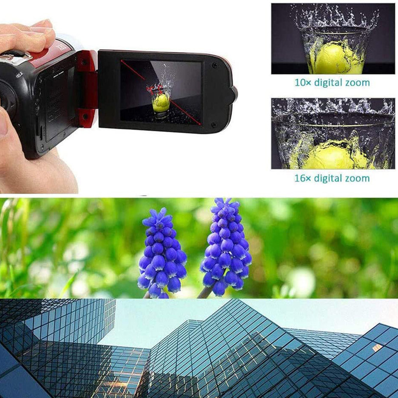 Prise AU noire-Caméra vidéo portable avec écran LCD, caméscope de ...