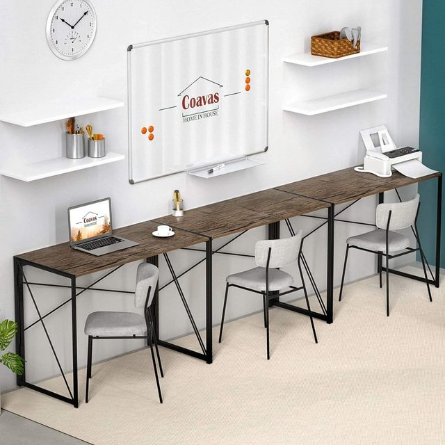 Coavas Folding Desk No Assembly Required 39.4 inch Writing Computer Desk Space Saving Foldable Table Simple Home Office Desk AliExpress